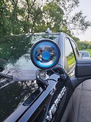Vintage Blue Beam Spotlight Chrome Magnetic Rat Rod Pickup Car Hunting ...