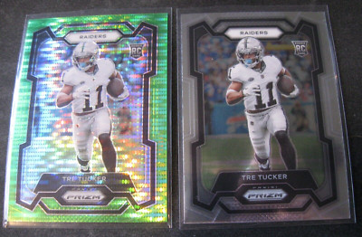 TRE TUCKER 2-CARD LOT 2023 Panini Prizm NEON GREEN PULSAR/Base #362 ...