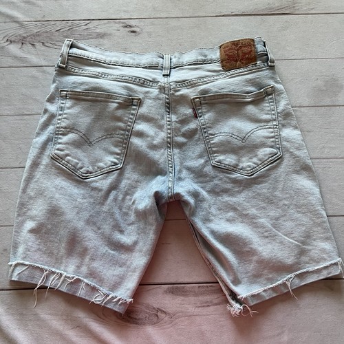 Levis Strauss 511 Shorts Mens 36 Light Wash Denim Factory Cut Off Jean ...