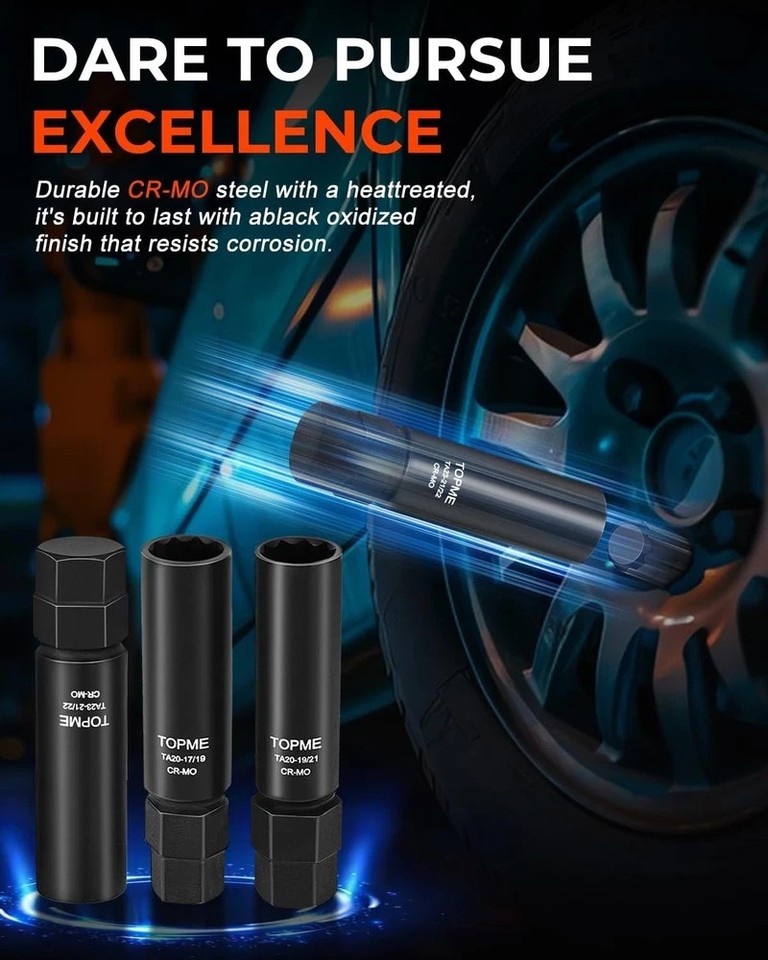 10 Spline Lug Nut Socket, Replacement for TA20-19/21C, M12, M14, Ta20 ...