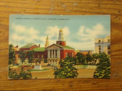 Vintage Postcard Horace Bushnell Memorial Hall, Hartford, Conn. | eBay