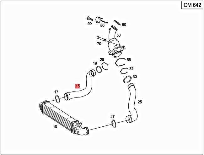 Genuine MERCEDES C219 S211 W211 CLS C219 E-CLASS W211 Hose 2115282682 ...