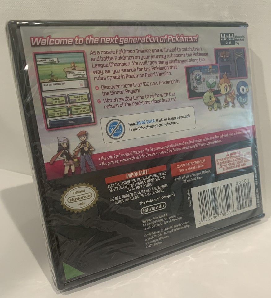 Pokemon Pearl Version Nintendo DS Official Nintendo Seal New Sealed ...