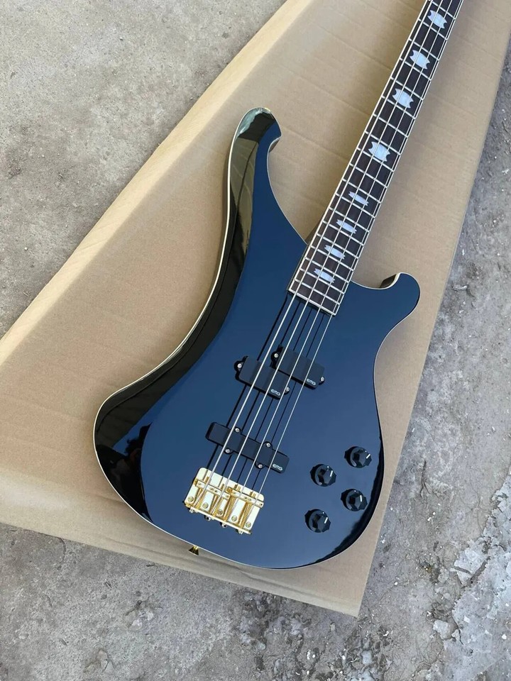 Black Body 4 Strings Electric Bass Guitar With Gold Hardware Rosewood ...