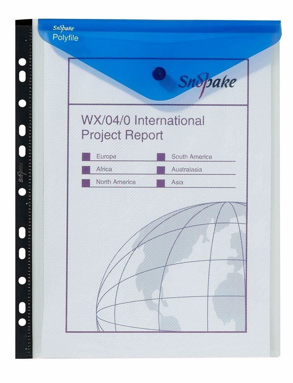 Snopake A4 Polyfile Portrait Electra Ring Binder Stud Wallets High ...