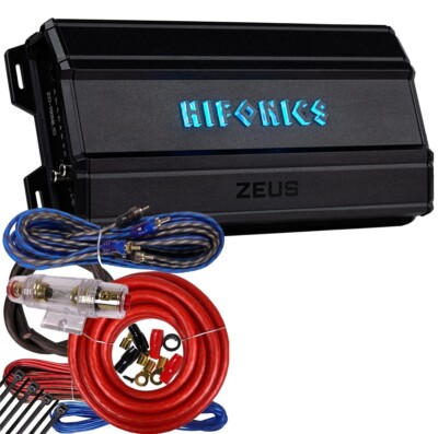 Hifonics ZD-1950.1D ZEUS DELTA 1950W MAX Class D Mono Car Amplifier + 4 ...