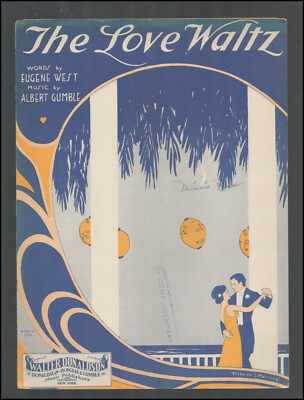 LOVE WALTZ Eugene West/Albert Gumble 1931 Dancing Couple Vintage Sheet ...