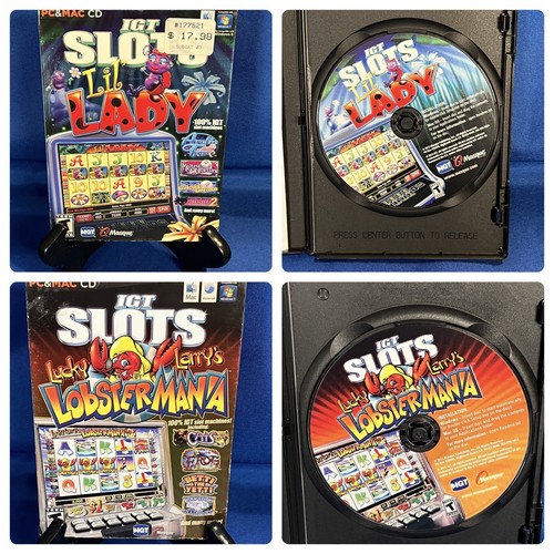 Lot of 2 Slot PC CD DVD ROM Games IGT Slots Lil' Lady Lobstermania PC ...