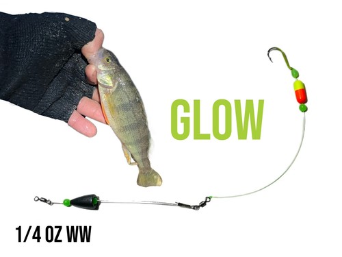 GLOW Bottom Fishing Rig - Perch - Panfish Float Rig Set Up | eBay