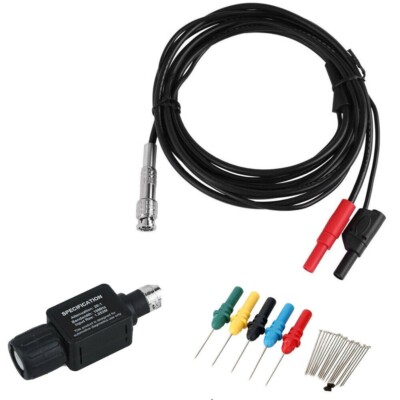 BNC to Dual Banana Head Test Leads Adapter + Back Probe+Attenuator ...