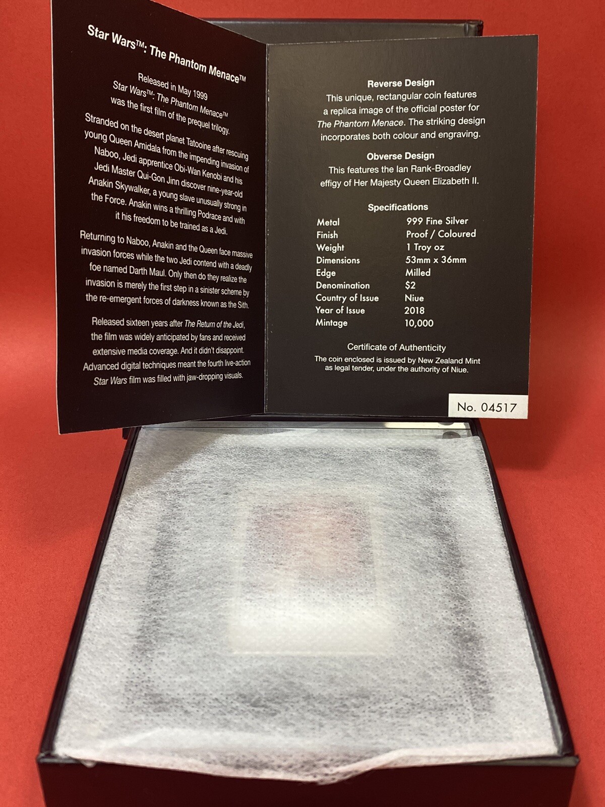 2018 $2 1oz .999 Silver Star Wars Coin - The Phantom Menace - New ...