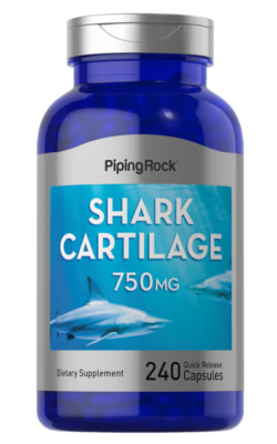 Shark Cartilage 750 mg | 240 Capsules | Non-GMO Supplement | by Piping ...