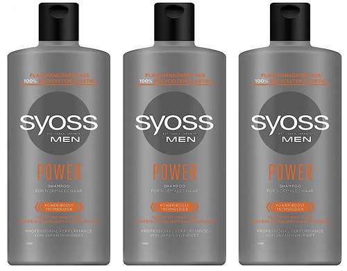 SYOSS Men Power Shampoo Herren Haarshampoo mit Koffein & Power-Boost 3x ...