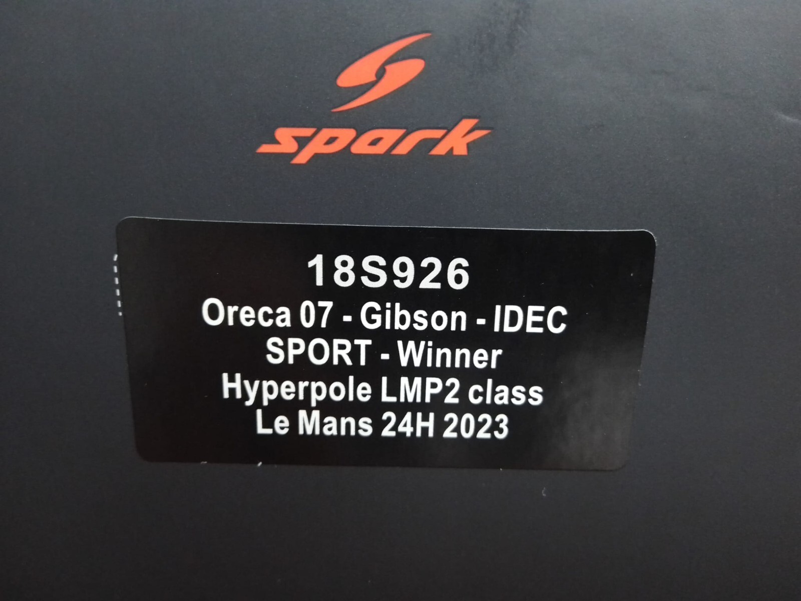 Spark Oreca 07 Gibson #48 Winner Hyperpole LMP2 Class Le Mans 2023 1/18 ...