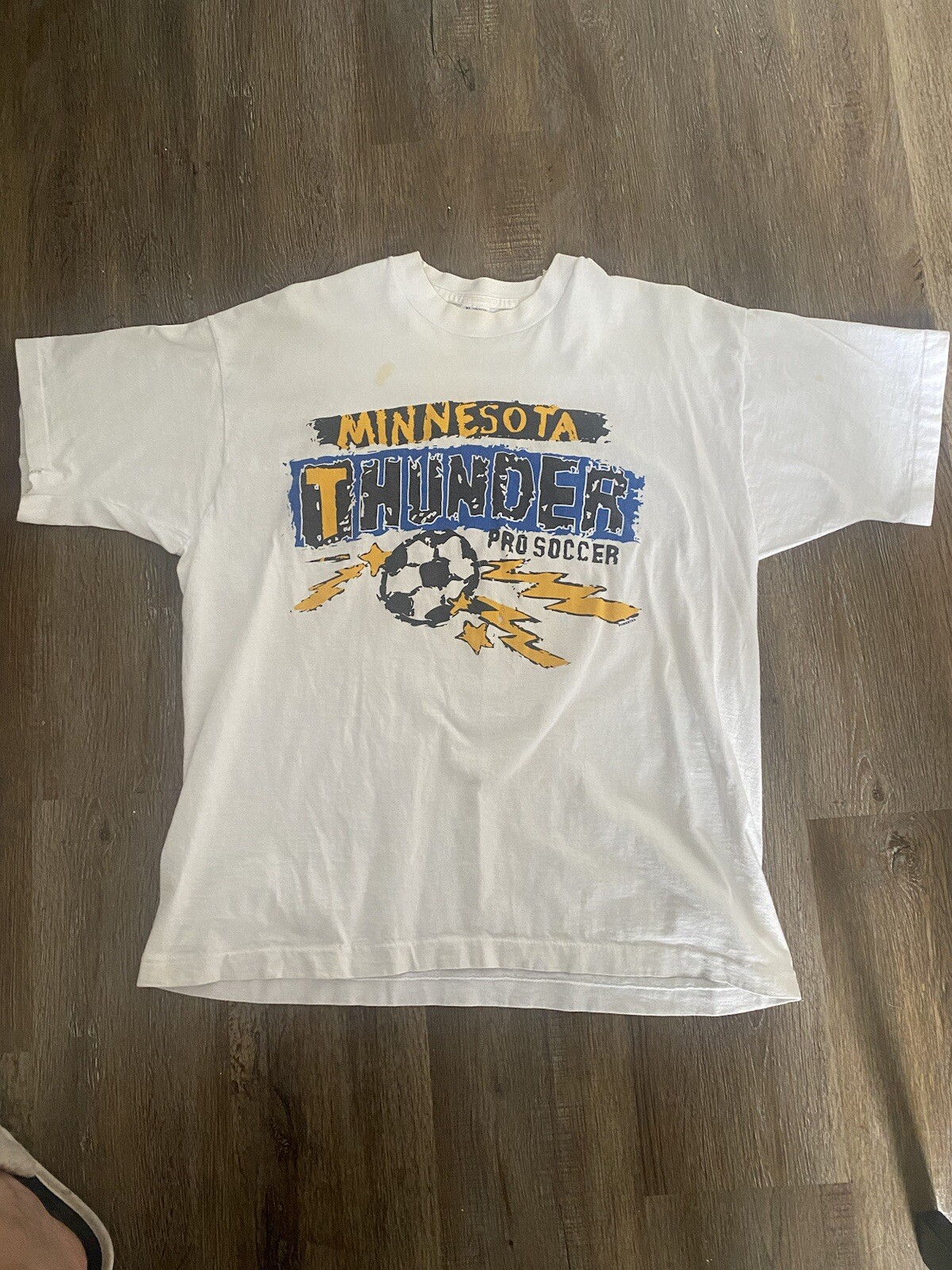 Rare Vtg 1995 Minnesota Thunder Soccer Graphic T-shir… - Gem