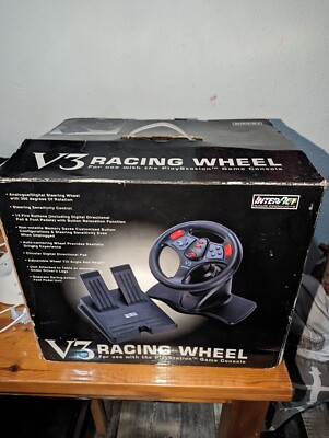 Vintage SONY PS1 INTERACT V3 RACING WHEEL / STEERING WHEEL BOXED | eBay UK