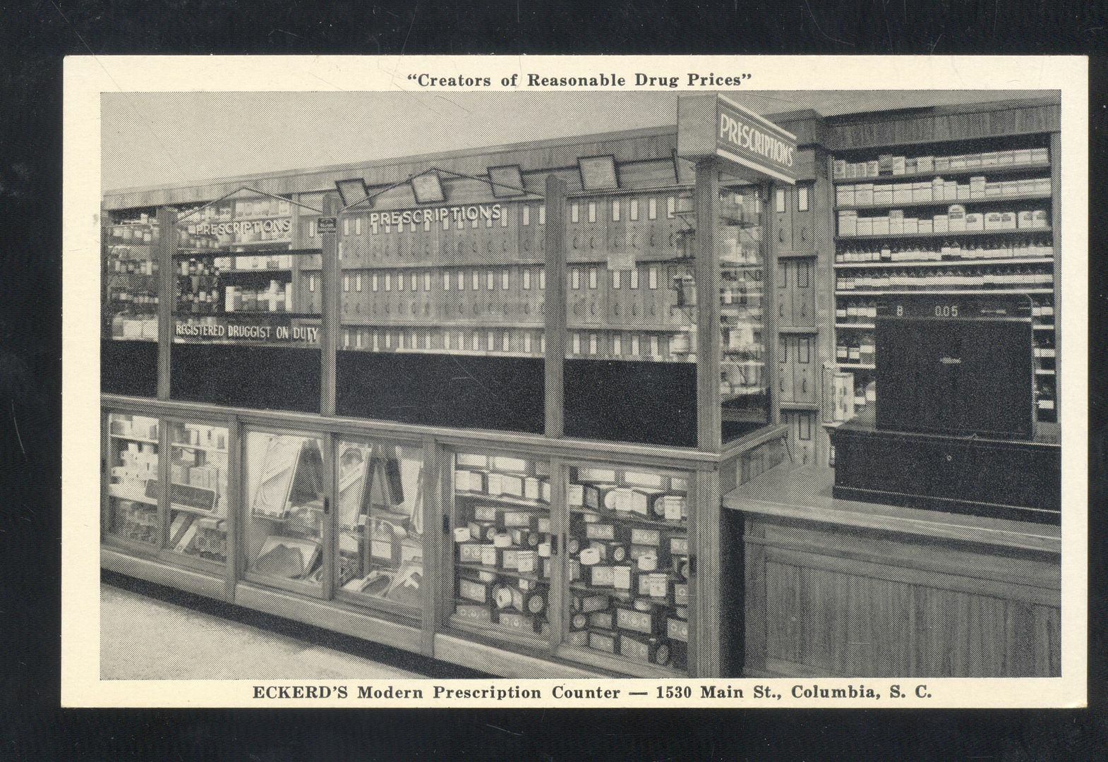 COLUMBIA SOUTH CAROLINA ECKERD'S DRUG STORE COUNTER VINTAGE POSTCARD | eBay