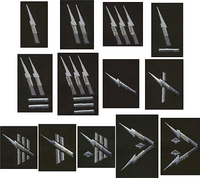 Starship Troopers Rank Epaulets Set - - ALL 14 Ranks | eBay