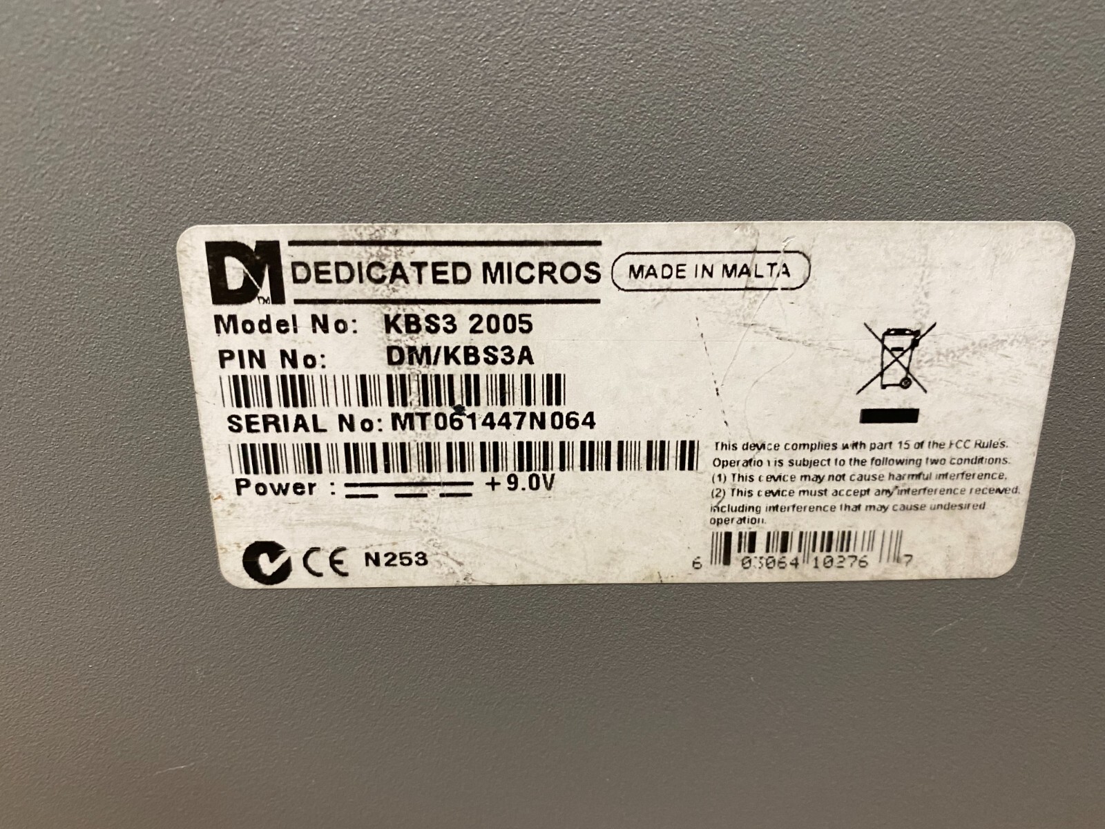 Dedicated Micros KBS3-2005 PTZ and Matrix Controller with proprietary ...