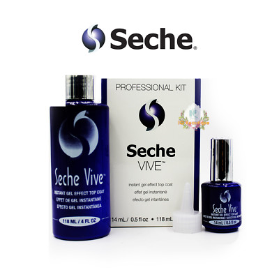 Seche Vive Gel Effect Top Coat Nail Polish REFILL KIT 4oz + 1 FREE 0 ...