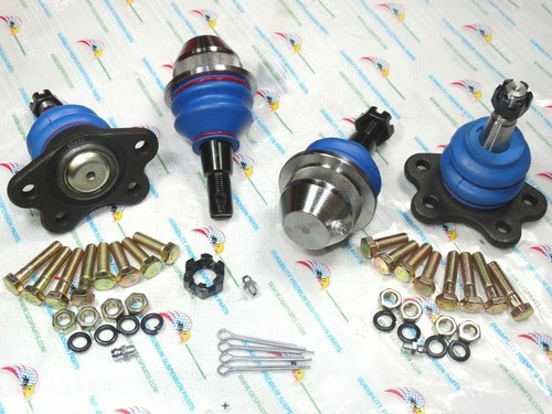 4 Front Upper & Lower Ball Joints Stamped Arm Fit K1500 K2500 Tahoe ...