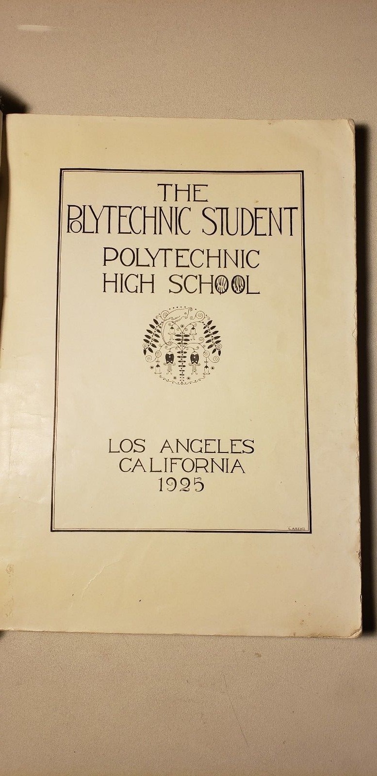 1925 LOS ANGELES POLYTECHNIC HIGH SCHOOL YEARBOOK ROARING 20'S LA PRE ...