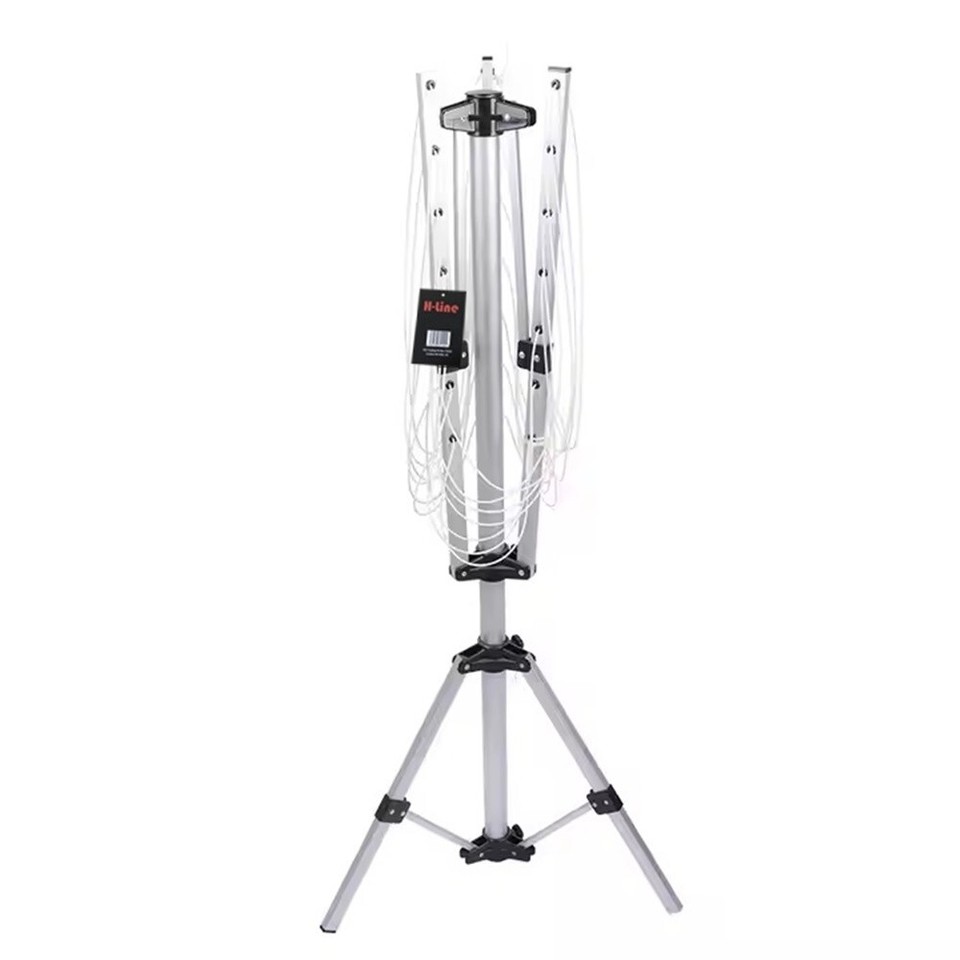 3 Arm 16M Portable Free Standing Rotary Clothes Washing Line Airer ...