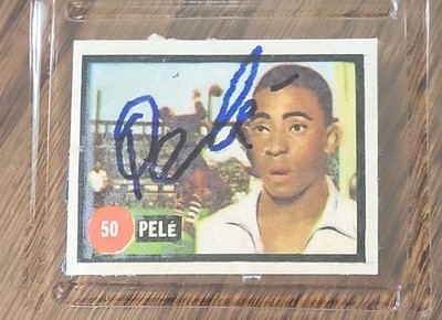 1958 AVE LTDA. TITULARES #50 PELE Rookie His PERSONAL card AUTOGRAPHED ...