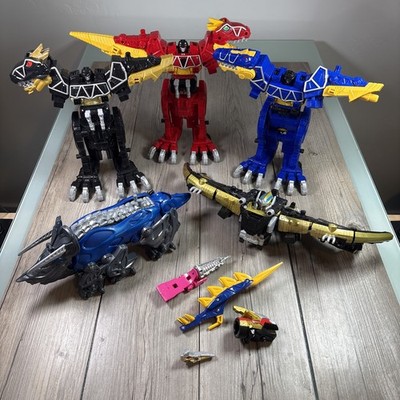 Power Rangers LOT - Dino Charge Deluxe Megazord Figure Zord Blue Red ...