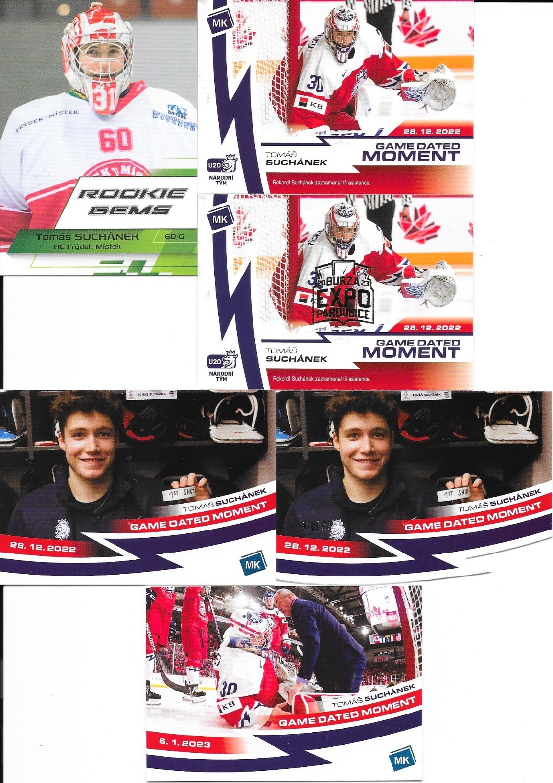 Tomas Suchanek, 6 different czech cards, San Diego Gulls, Anaheim Ducks ...
