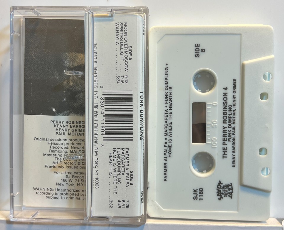 Perry Robinson 4 : Funk Dumpling (Cassette Tape Savoy Jazz) *Rare ...