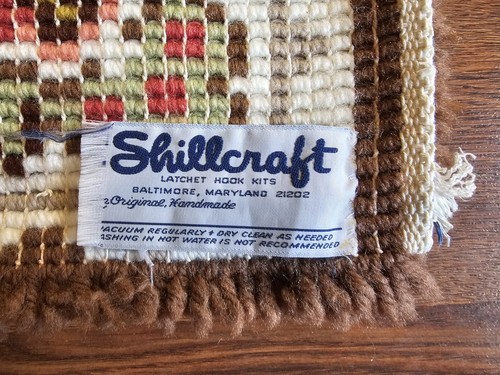 Pair of Vintage Shillcraft Readicut Latch Hook Rugs Complete 51 x 27 ...