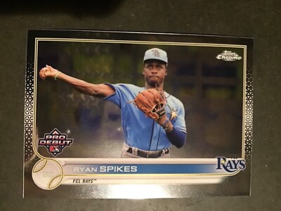 2022 Topps Pro Debut Ryan Spikes Chrome Base Card Tampa Bay Rays | eBay