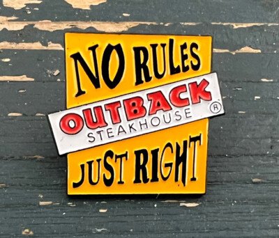 Outback Steakhouse Restaurant Collectible Lapel Pin: No Rules Just ...