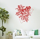 Wall Stickers Vinyl Decal India Map New Delhi Map Country Travel ...