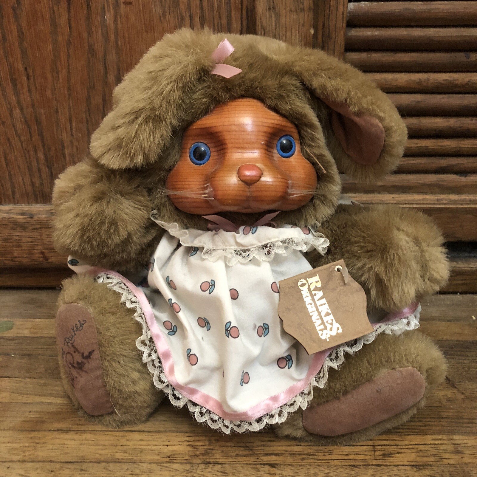 Robert Raikes Originals Wooden Face Ashley Bunny Rabbit hand signed ...