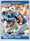 1990 Pro Set Series 2 Football - Marc Spindler - Detroit Lions - RC ...
