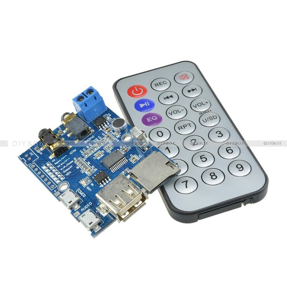 MP3 Decoder Board USB/TF/ Reader IR Remote Bluetooth/FM Car Audio Board ...