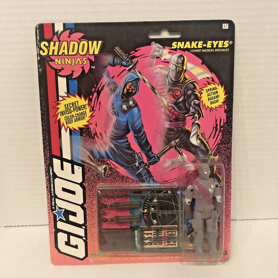 G.I. Joe Ninja Force Shadow Ninjas Snake-Eyes Figure 1992 Hasbro Color ...