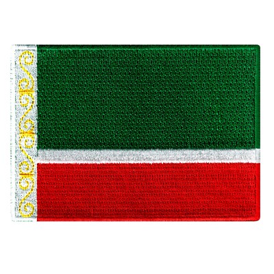 CHECHNYA FLAG PATCH embroidered iron-on RUSSIA CHECHEN REPUBLIC Россия ...