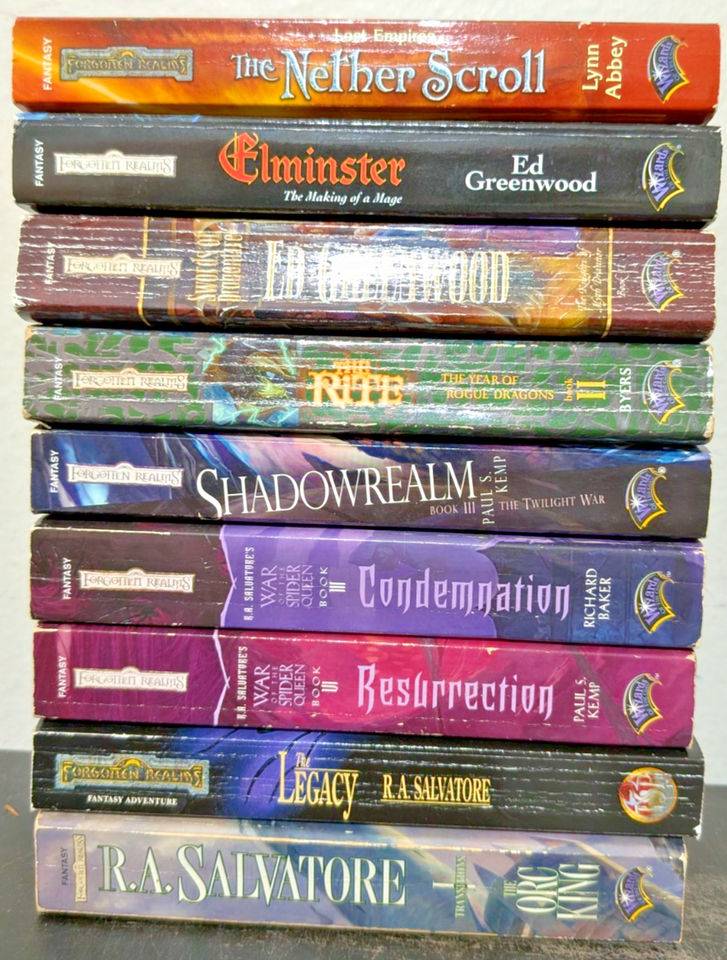 Mixed Lot of 9 Forgotten Realms PB Fantasy Novels Dungeons & Dragons ...