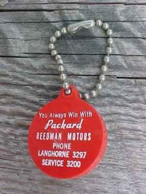 RALPH REEDMAN PACKARD DEALERSHIP KEYCHAIN LANGHORNE PA ROULETTE WHEEL ...