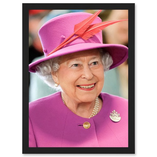 Rouse Portrait Queen Elizabeth II England Photo A4 Framed Wall Art ...