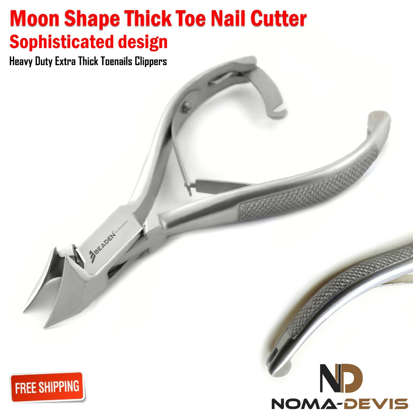 Manicure Pedicure Moon Shape Toenail Clipper Heavy Duty Thick Nails ...