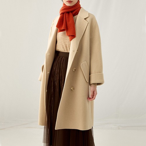 Sheep Wool Coat Cashmere Coat Women Long Double Breasted Wool Cashmere ...