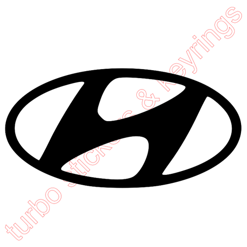 HYUNDAI LOGO EMBLEM VINYL STICKER 8 COLOURS CAR TRUCK TRAILER JDM 230MM ...