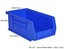 Rhino Tuff Plastic Parts Bins - Blue Red or Yellow Garage Shelving ...