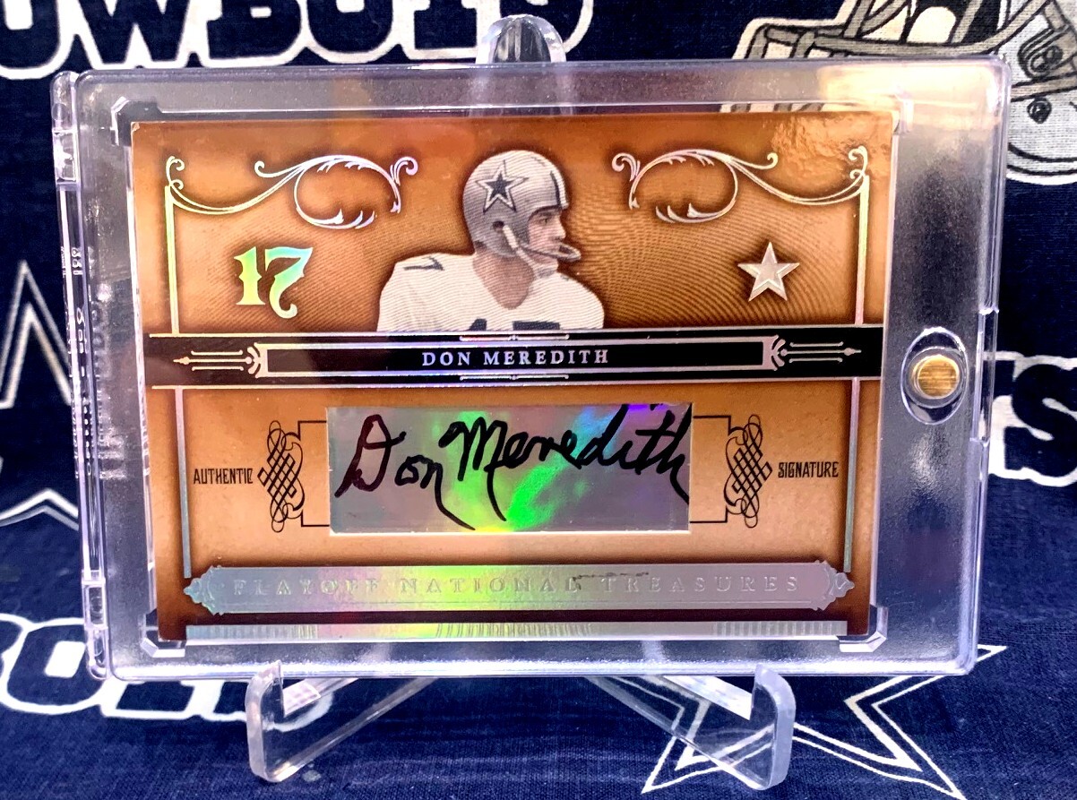 2006 NATIONAL TREASURES Dallas Cowboys DON MEREDITH Autograph AUTO #D ...