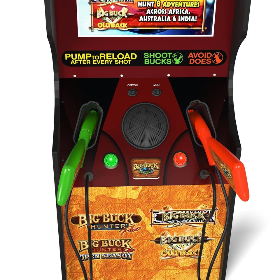 Arcade1Up Big Buck World Classic Video Arcade Machine 4-Ft Tall 4 ...