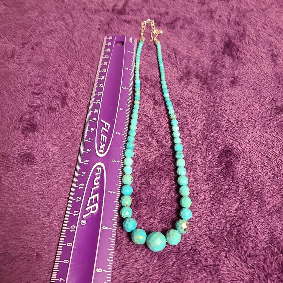RARE Jay King Turquoise Graduated Beads Sterling Silver Necklace | eBay